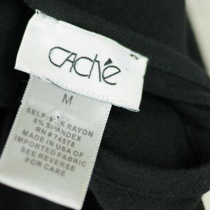 Cache | Dresses | Cache Black Stretch Rayon Cap Sleeve Beaded Dress ...